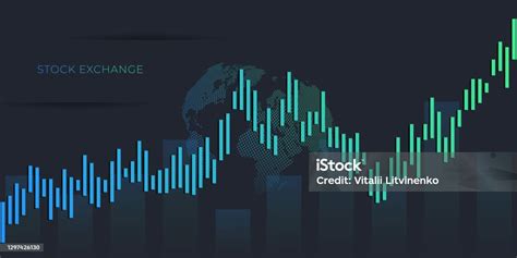 주식 시장 그래프 또는 비즈니스 및 금융 개념 보고서 및 어두운 배경에 대한 투자에 대한 외환 거래 차트 벡터 일러스트레이션 Down American Football에