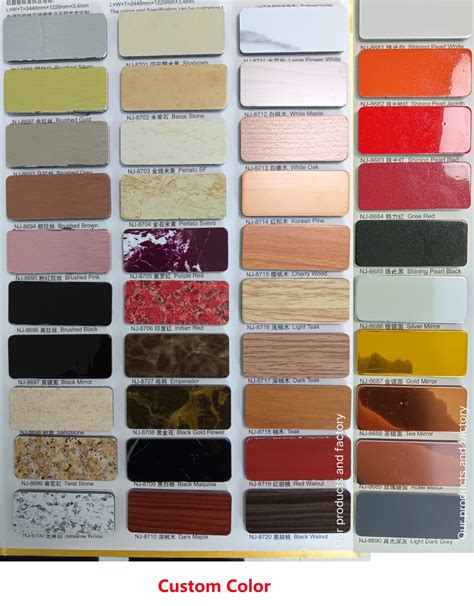 Custom Color Acpacm Aluminum Composite Material Panels Pepvdf