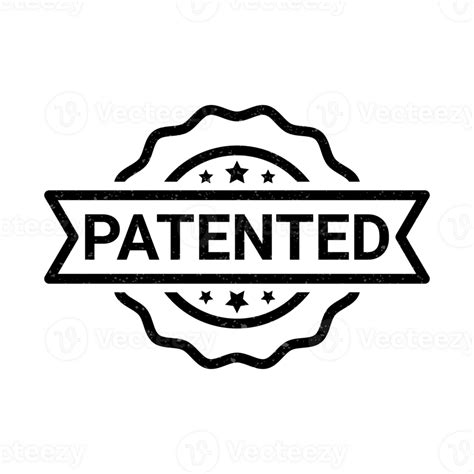 Patented Stamp Patented Badge Rubber Stamp Patent Approved Label