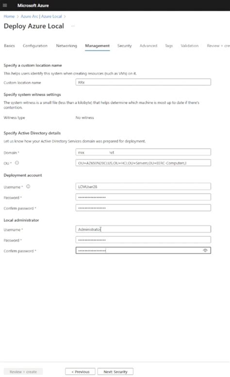 azure ポータルから azure local 23h2 をデプロイする シングルノード クラスター dell 日本