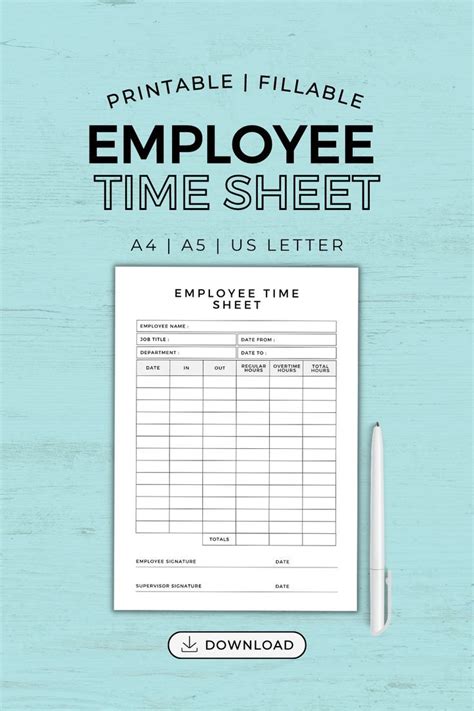 The Employee Time Sheet Is Shown On A Blue Background