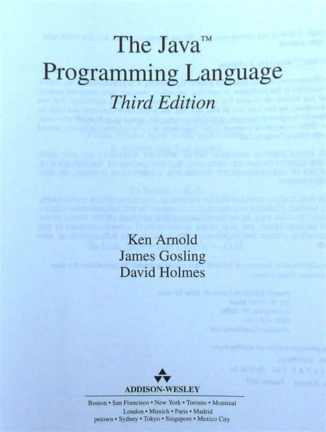 The Java Programming Language Arnold Ken Gosling James Holmes David Amazon In Books