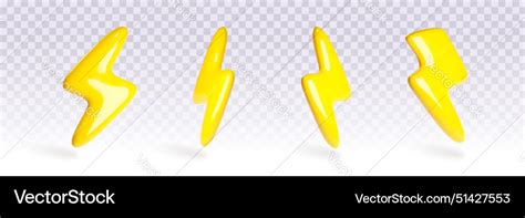 Lightning Bolt Of Different Shape Royalty Free Vector Image