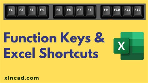 Functions Keys And Excel Shortcuts Xl N Cad