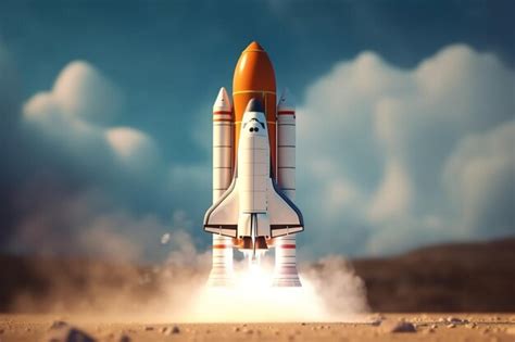 Premium Ai Image Rocket Launching Liftoff Generative Ai