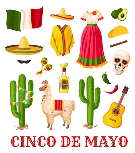 Ícone De Celebração Do Feriado Mexicano De Cinco De Mayo Vetor Premium