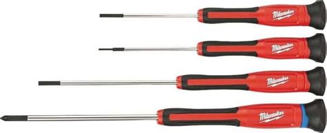 Milwaukee 48 22 2604 4 Piece Precision Screwdriver Set With 360 Degree