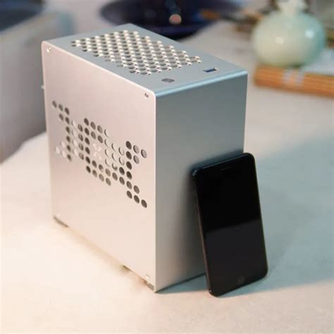 A1 Zzaw Aluminum Alloy Mini Itx Case For Pc Desktop Chassis With A4 Size Bag Carry Diy For Home
