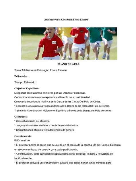 Atletismo En Educación Física Escolar Pdf Deporte Del Atletismo