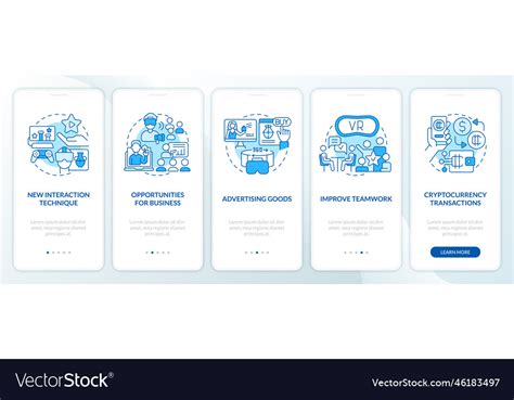 Metaverse Importance For Business Blue Onboarding Vector Image