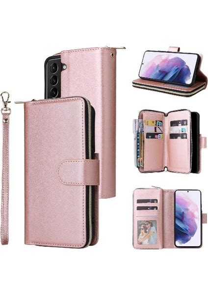 Gx Shop Samsung Galaxy S22 Artı Cüzdan Durumda 9 Kart Fiyatı