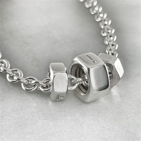 Hex Nut Necklace Silver Hex Nut Fathers Day T Sterling Silver