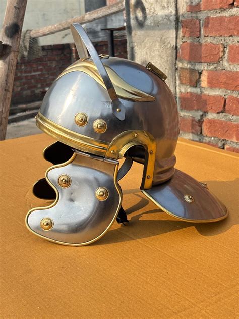 Imperial Roman Helmet Medieval Gallic G Helmet 18 Gauge Armor Trooper