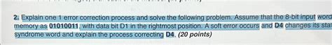 Solved Explain One 1 ﻿error Correction Process And Solve The