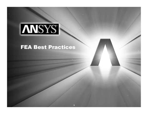 FEA Best Practices Modeling Analysis