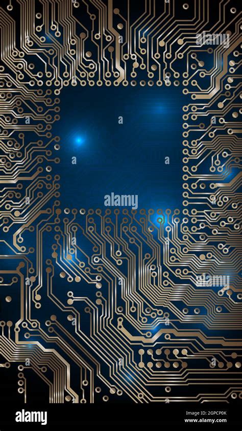 Circuit Board Background Technological Concept Design Light Background Space For Text Copy