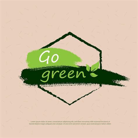 자연 생태 녹색 잎을 사용한 Gogreen 로고 디자인은 세상과 생태 도시를 구하는 개념입니다 프리미엄 벡터