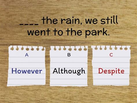 Linking Words And Expressions Cuestionario