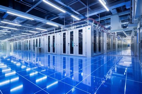 Premium Photo Server Racks In Computer Network Security Server Room