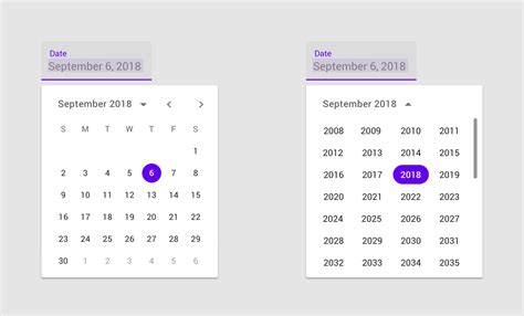components date pickers