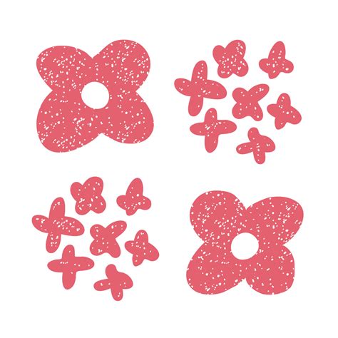 ゆるかわいいお花のスタンプ イラスト 商用フリー無料のイラスト素材なら「イラストマンション」