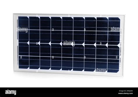 Solar Panel Isolated On White Alternative Energy Source Stock Photo
