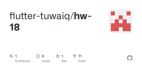 Github Flutter Tuwaiq Hw