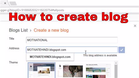 How To Create A Beautiful Blog On Blogger Its Easyand Free ब्लॉग कैसे बनाएं Youtube