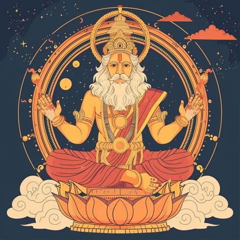 Lord Vishwakarma Is A Divine Architect And Engineer Premium Ai Generated Image