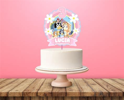 Bluey Cake Topper Para Imprimir Pastel Tortas Topo De Bolo Cupcake