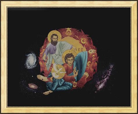 Wall Frame Gold Holy Trinity By R Lentz Trinitystores