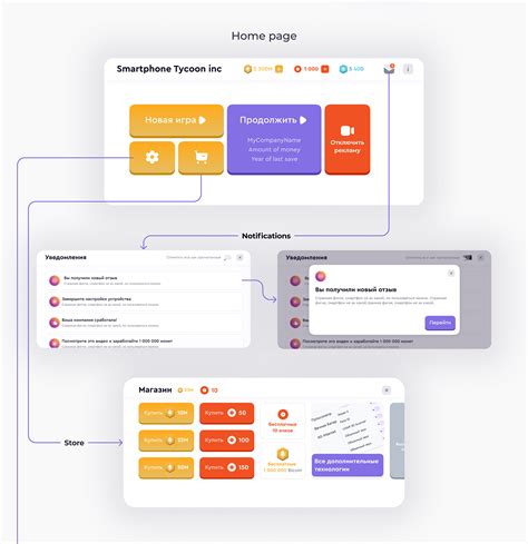 Ui Ux Game Design Smartphone Tycoon Inc On Behance