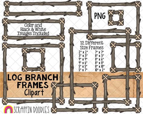 Log Frame Clip Art