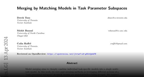 paper page merging by matching models in task subspaces