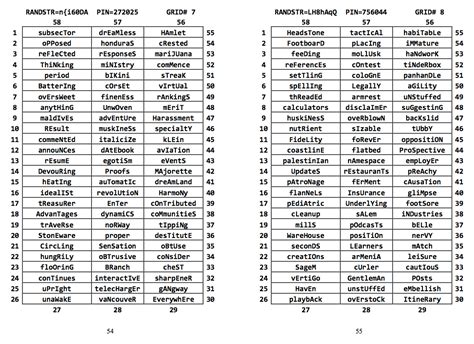 One Time Grid Password Book Cyber Security Password J