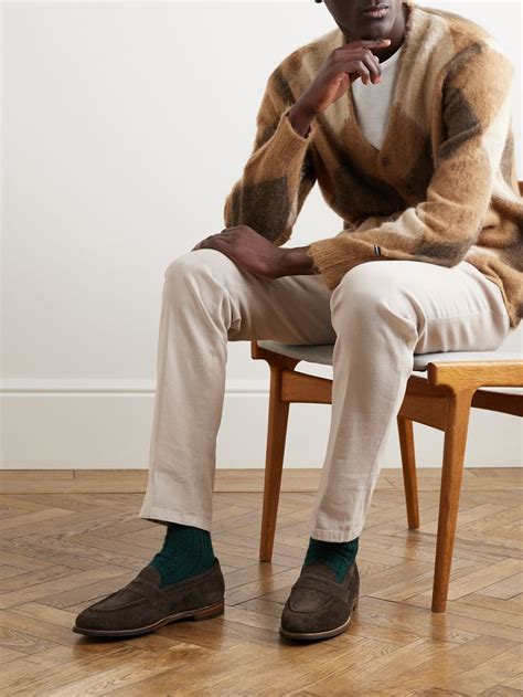 Grenson Lloyd Suede Loafers For Men Mens Suede Loafers Suede Loafers