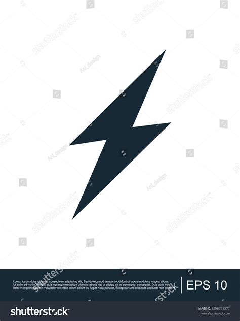 Thunder Electric Lightning Logo Icon Vector Stock Vector Royalty Free 1296771277 Shutterstock