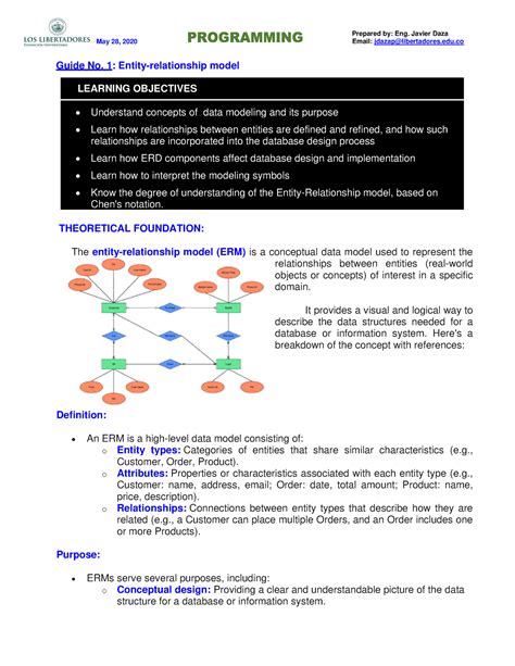 1 Lab Guide 1 Database Modeling Entity Relational Model Iudc 2024 May 28 2020 Programming