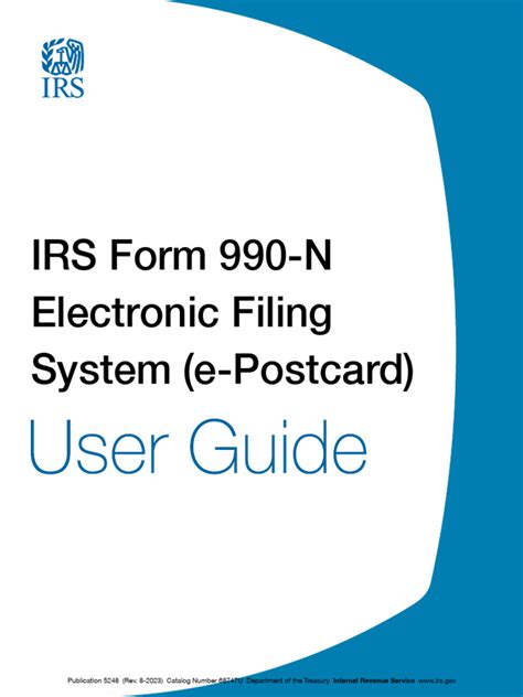 Irs Form 990 N E Postcard Pdf Internal Revenue Service Login
