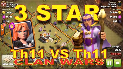 Valkyrie Th11 Vs Th11 3 Star War Attack Strategy Youtube