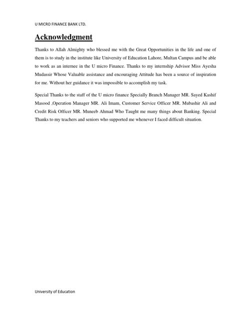 Final Report Pdf Microfinance Banks