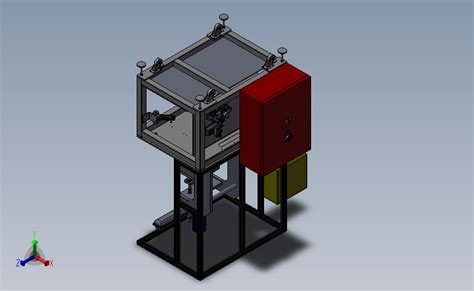 小型压装机solidworks 2010模型图纸下载 懒石网