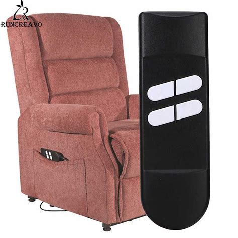 Black Lift Chair Button Electric Recliner Controller 4 Button For