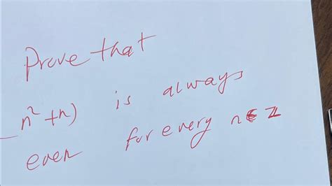 Solved Prove That N2n ﻿is Always Even Forevery N