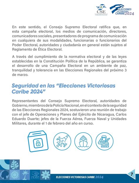 Boletín Informativo No 6 Consejo Supremo Electoral Sobre Las