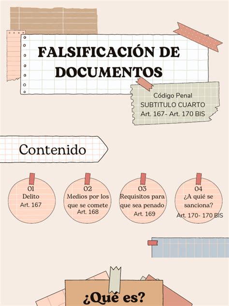 Falsificación De Documentos Pdf