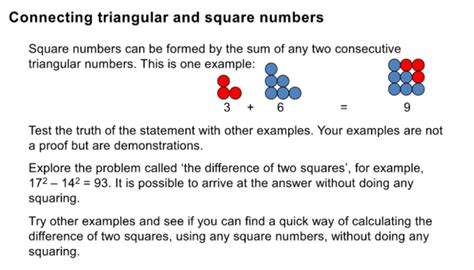Solved Connecting Triangular And Square Numbers Square