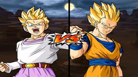 DBZ Budokai Tenkaichi 4 Goten GT SSJ VS Adult Gohan SSJ YouTube
