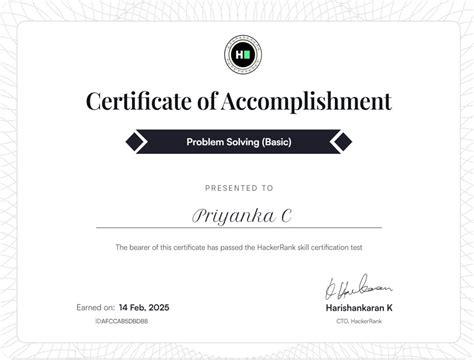 priyanka chinnasamy on linkedin coding problemsolving hackerrank learning growth logicmatters