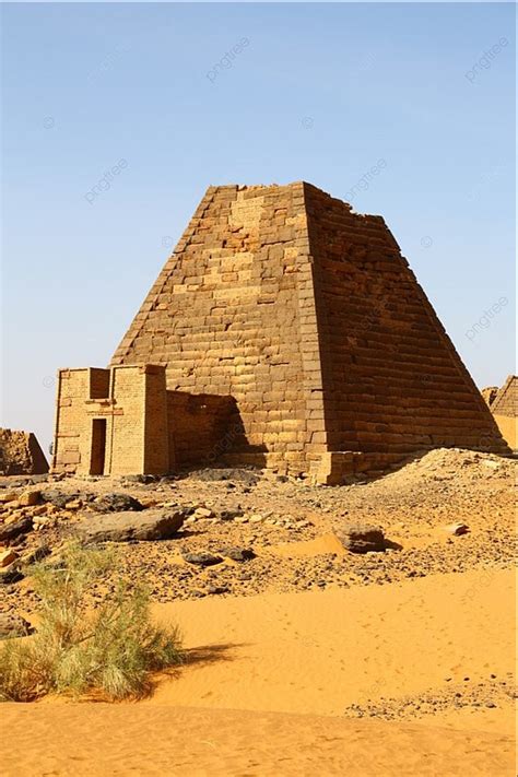 아프리카 수단 메로에 사막 한가운데 있는 검은 파라오의 고대 피라미드 사진 배경 및 무료 다운로드를위한 그림 Pngtree